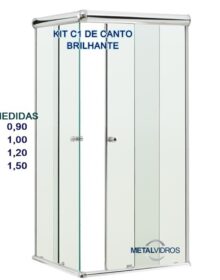 F3-Kit box frontal 4 folhas - Metal Vidros